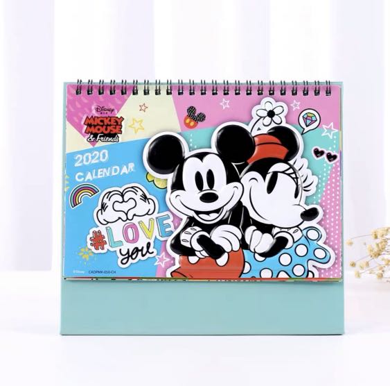 Mickey & Minnie Table Calendar 2020 (Hearts), Hobbies & Toys ...