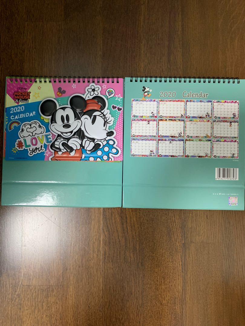 Mickey & Minnie Table Calendar 2020 (Hearts), Hobbies & Toys ...