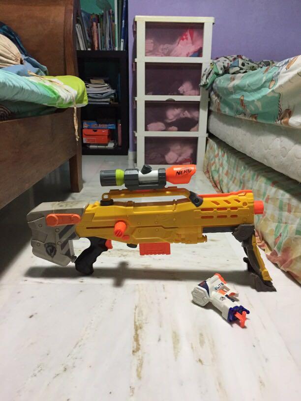 Nerf longshot+triad EX-3, Hobbies & Toys, Toys & Games on Carousell