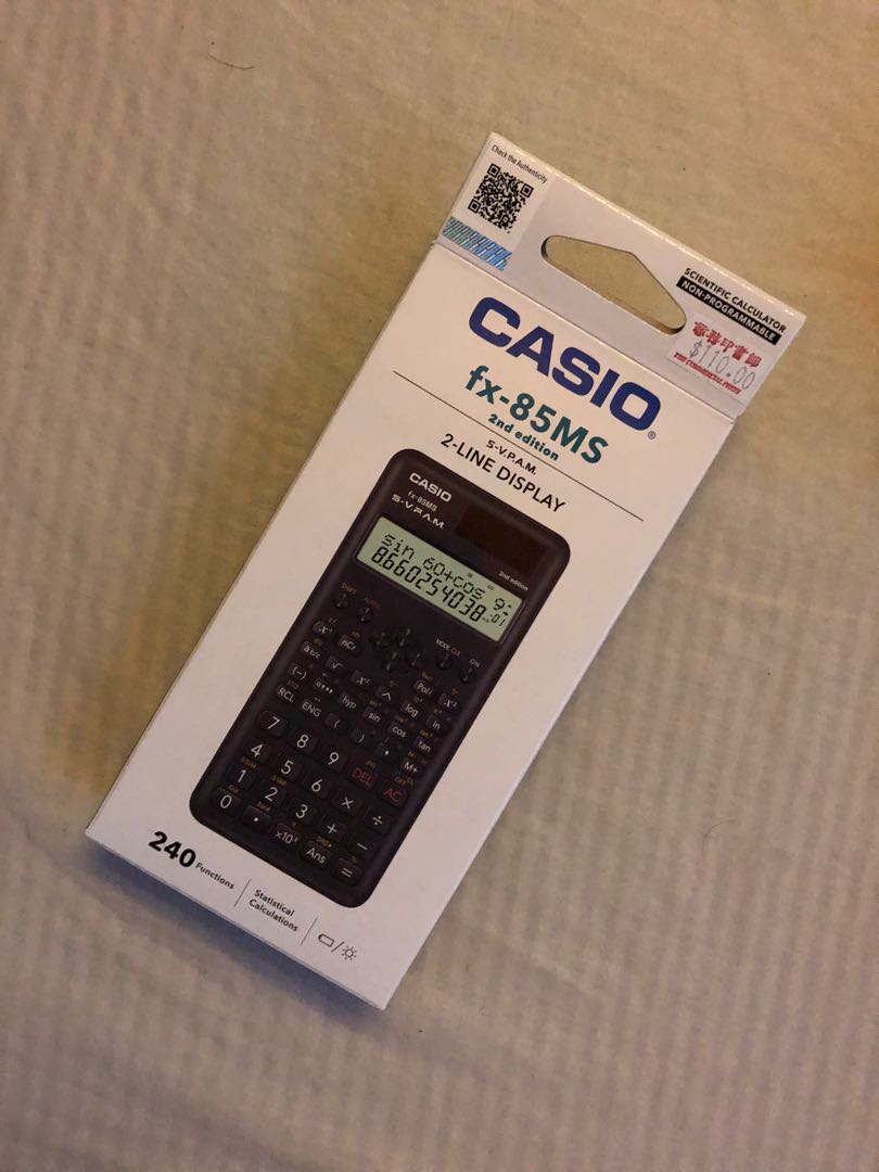 New Casio fx-85MS Calculator, 音響器材, 音樂播放裝置 MP3及CD Player - Carousell