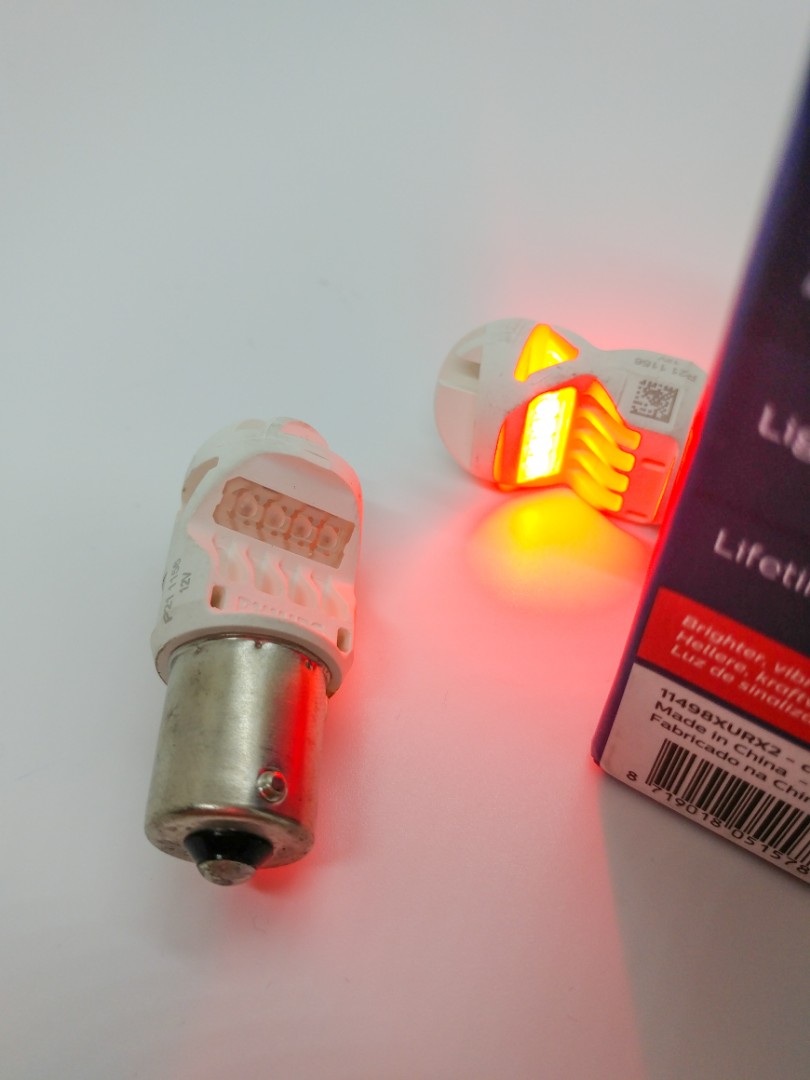 Philips Vision LED P21W Red Brake Light for Peugeot 208, Auto ...