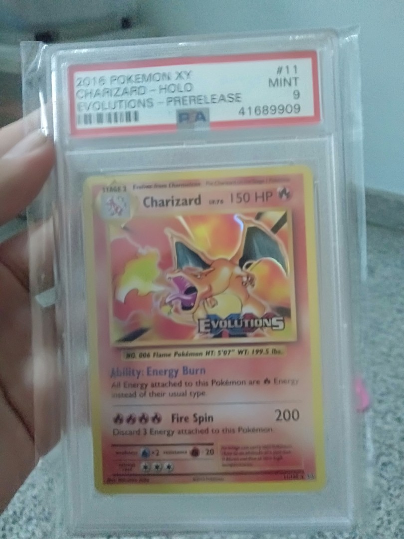 PSA 9 Pre - Release Evolution Stamped Charizard, Hobbies & Toys, Toys ...