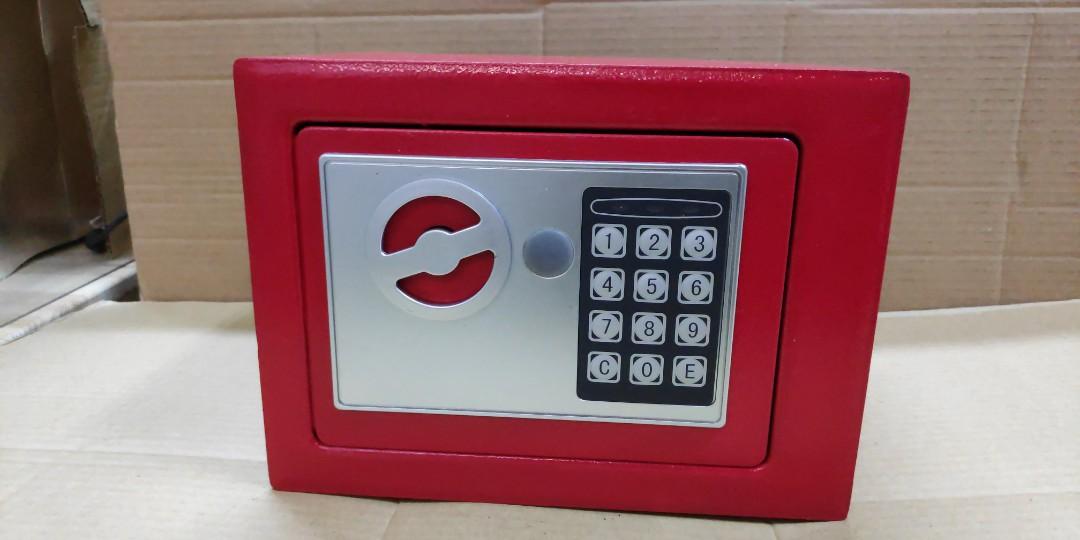 Red Electronic Safebox Safe Box For Valueables, Cash, Jewellery, Women ...