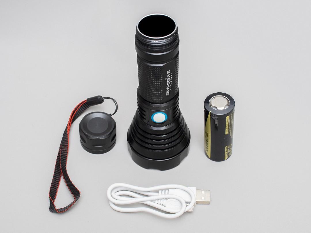 SkyFire M3-440 Flashlight [Torchlight, Powerful, 2500, USB], Sports ...