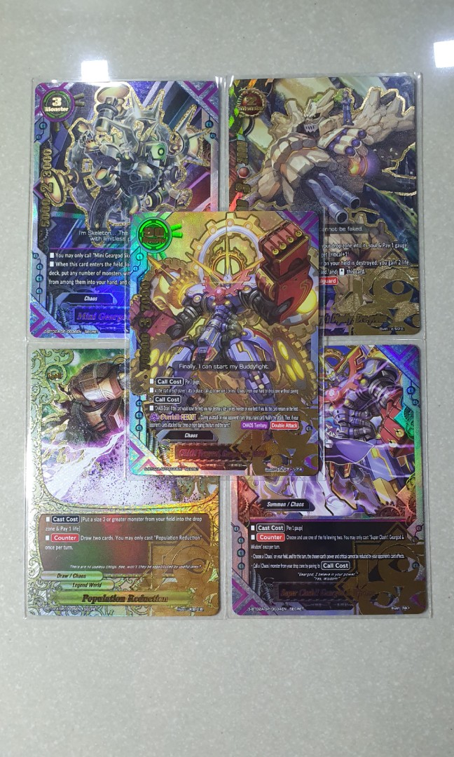 Buddyfight Ace-S-BT02A-Geargod Zero Secret Pack, Hobbies & Toys, Toys ...