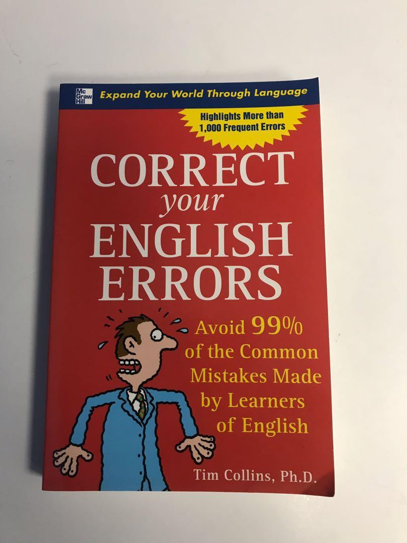 Correct Your English Errors, 興趣及遊戲, 手作＆自家設計, 文具 - Carousell
