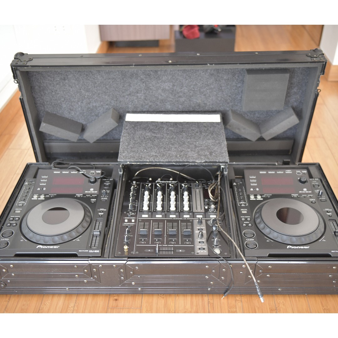 Full DJ Set (2x Pioneer CDJ 900s + DJM 700 mixer) with Travel Ready ...
