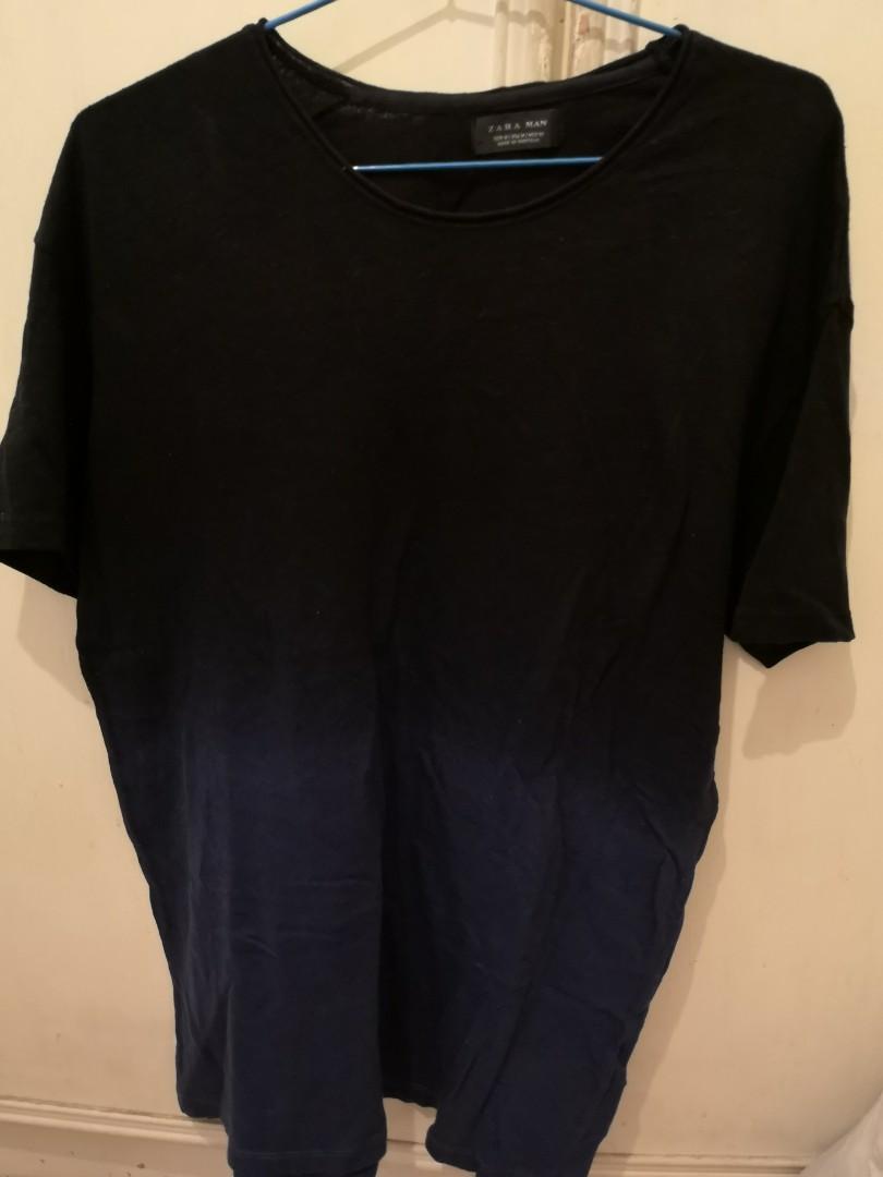 Gradient from light blue to dark blue tshirt, Men's Fashion, Tops ...