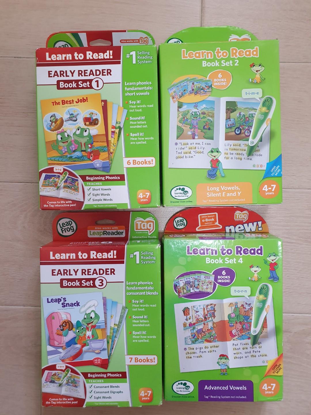 Leapreader Early Reader Book Sets 1 to 4 from Leapfrog, Hobbies & Toys ...