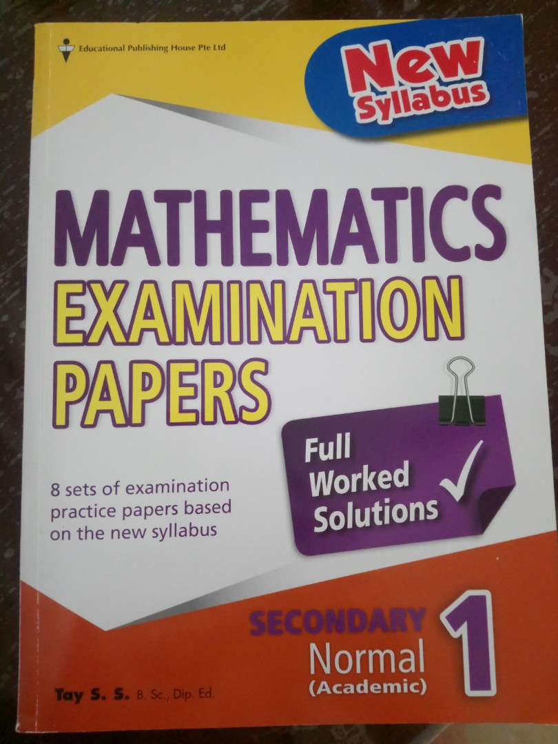 Mathematics Examination Papers Sec 1 Normal Academic, Hobbies & Toys, Books & Magazines ...