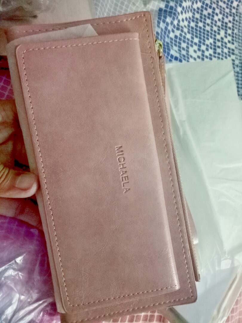 Michaela Long Wallet 100% Original (with card), Women's Fashion, Bags ...