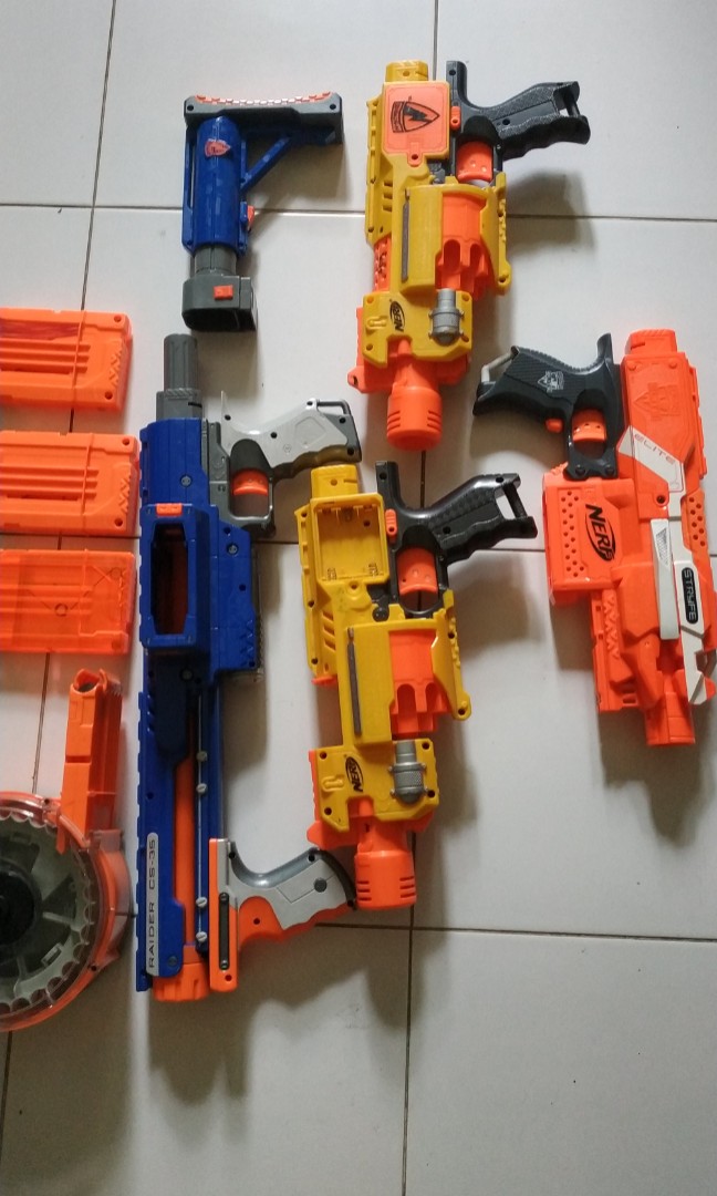 Nerf Guns Bundle w/ Bullets, Hobbies & Toys, Toys & Games on Carousell