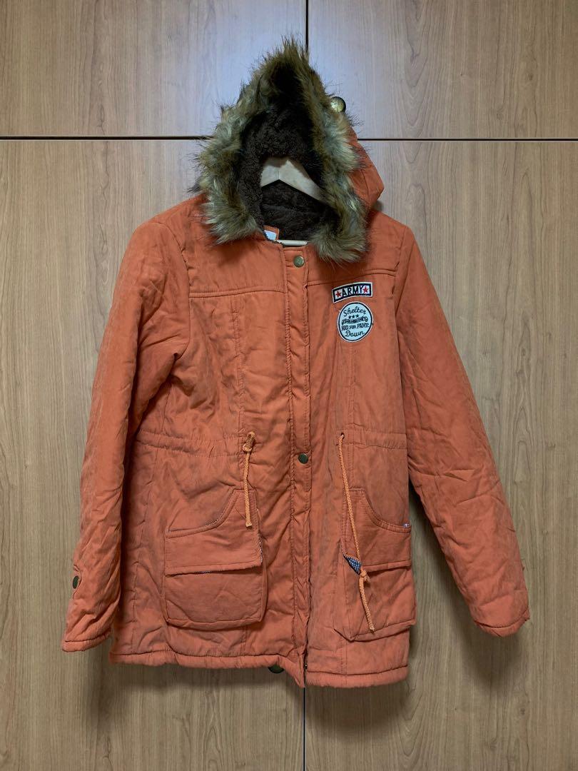 orange winter coat, Women's Fashion, Coats, Jackets and Outerwear on ...