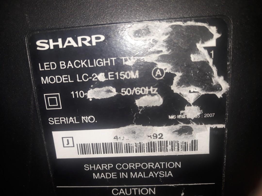 Power board Sharp LED TV, TV & Home Appliances, TV & Entertainment, TV ...