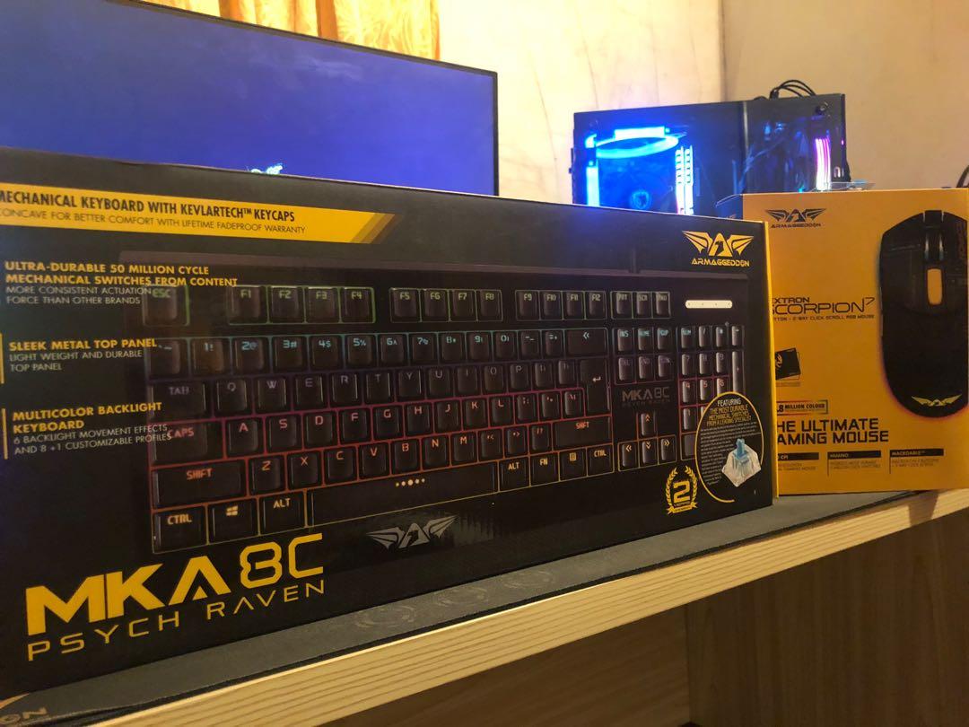 RGB Mechanical Keyboard Armageddon MKA8C & Mouse, Computers & Tech ...