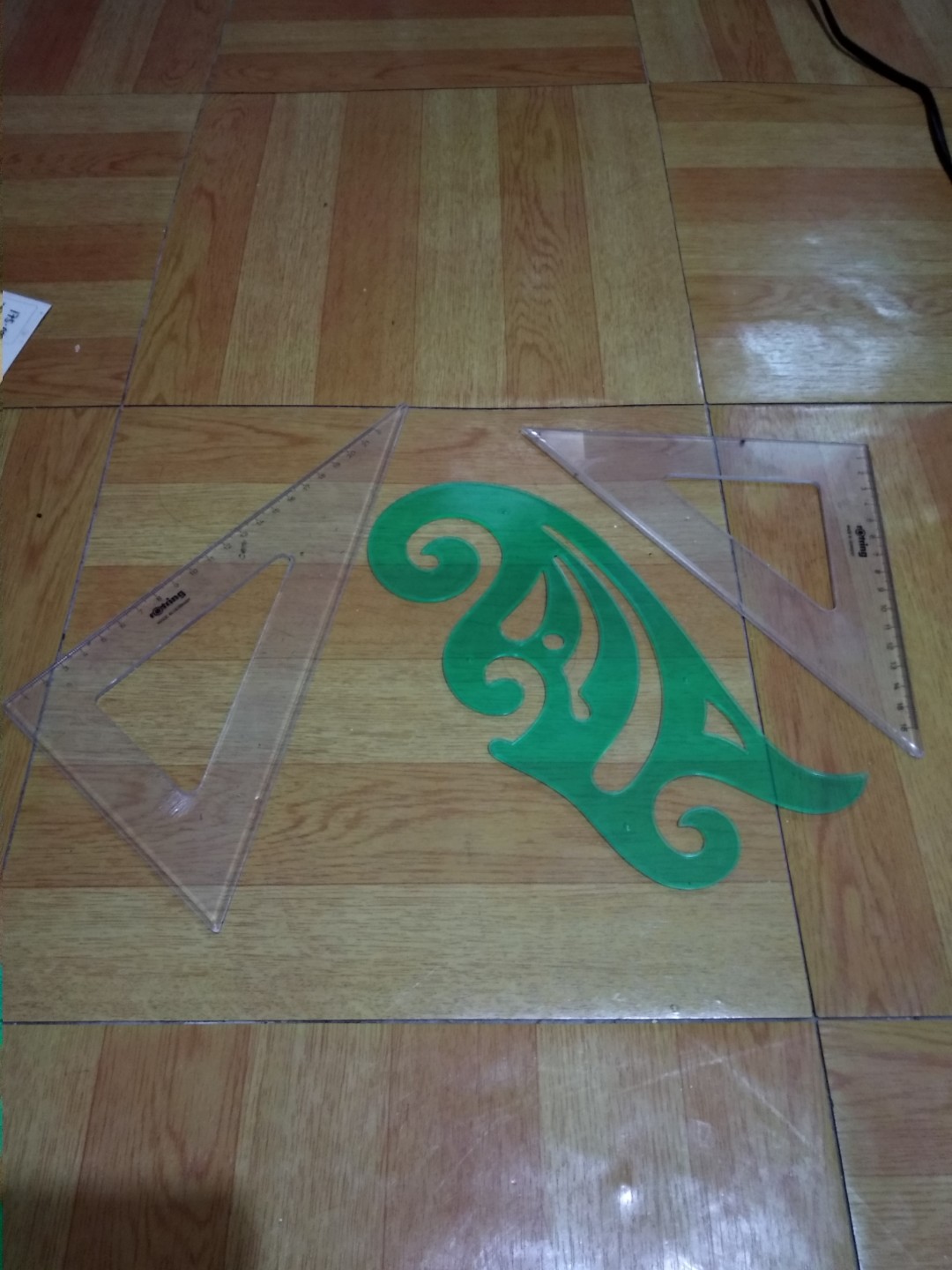 Rotring Triangle, French Curve, Circle Template and Triangular Scale ...