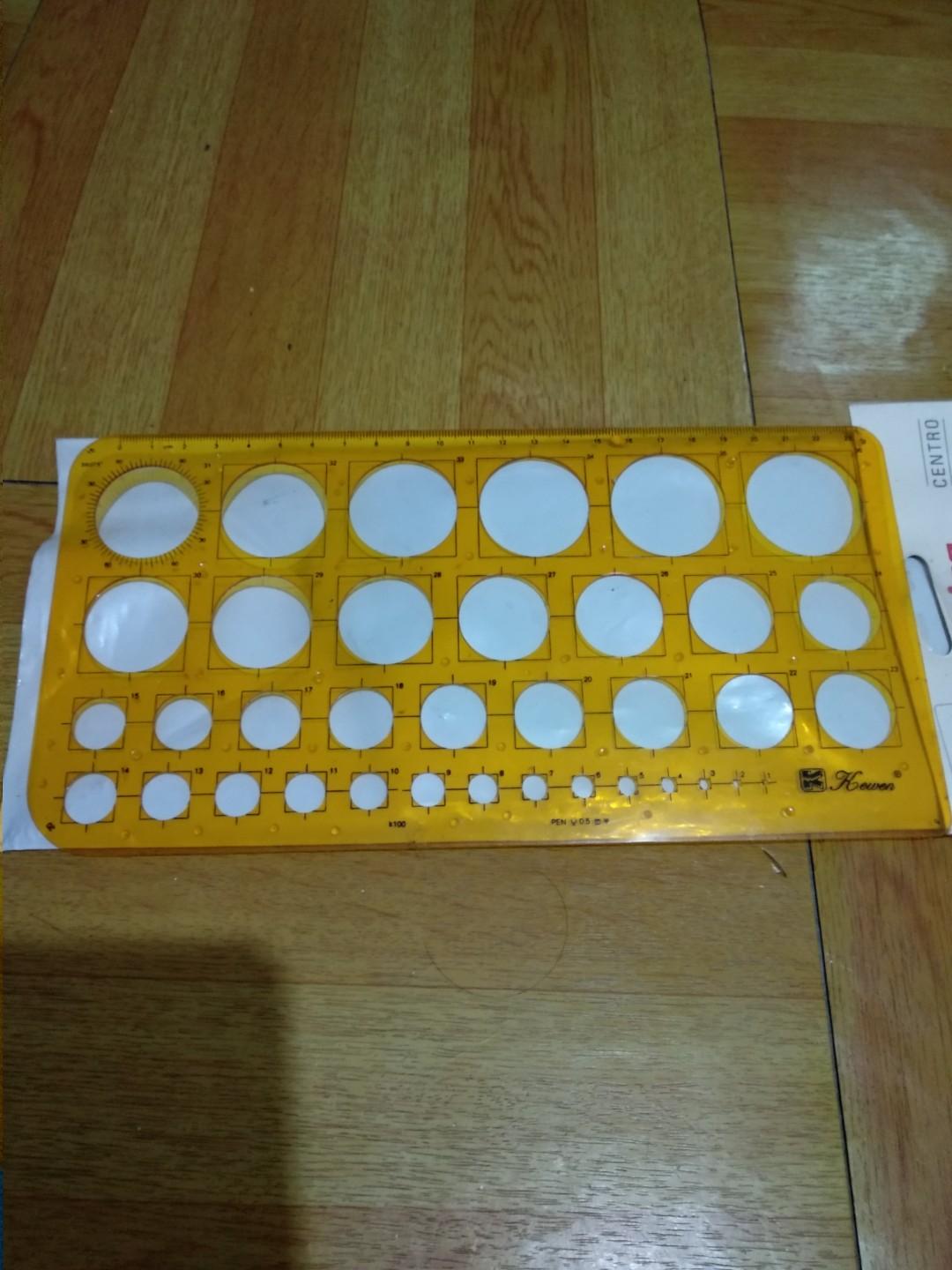 Rotring Triangle, French Curve, Circle Template and Triangular Scale ...