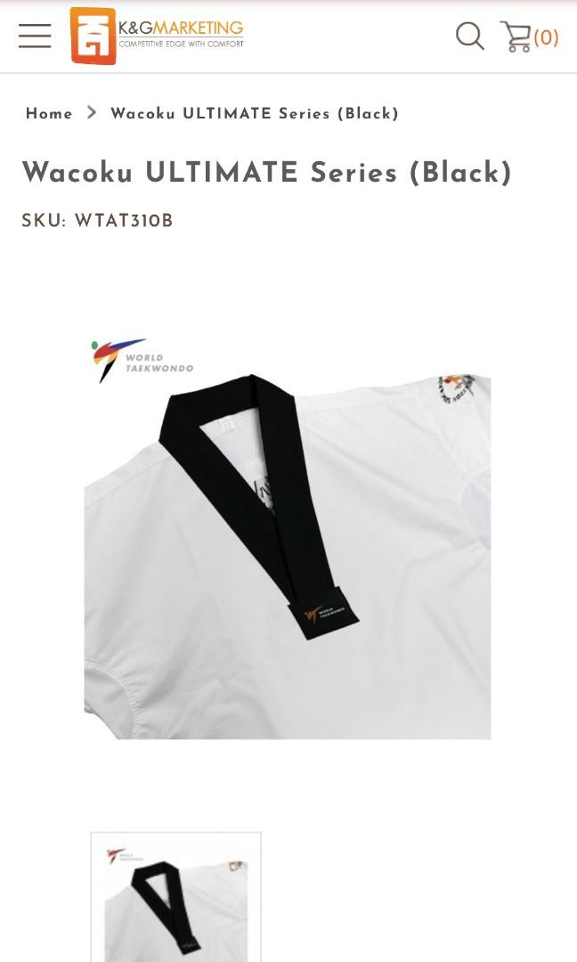 Singapore Taekwondo Federation approved black collar dobok gi black ...