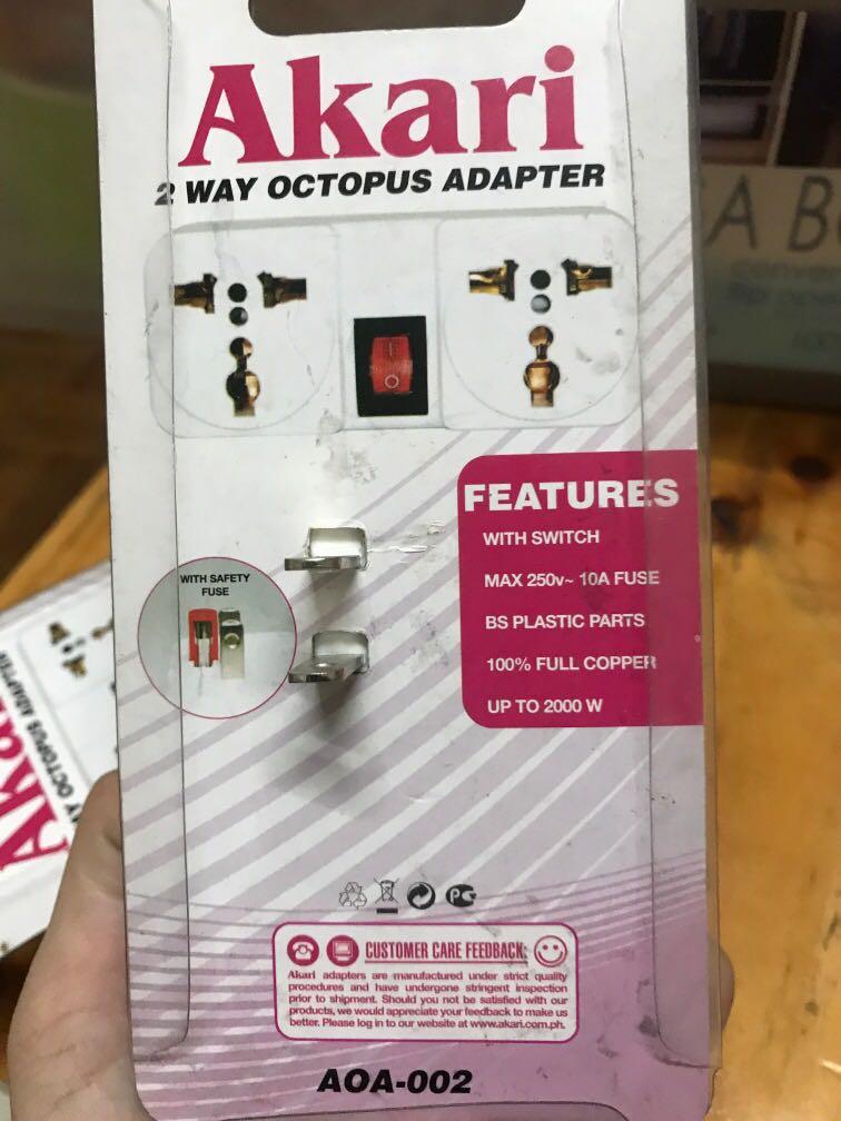 AKARI 2way octopus adapter, TV & Home Appliances, TV & Entertainment, TV Parts & Accessories on ...
