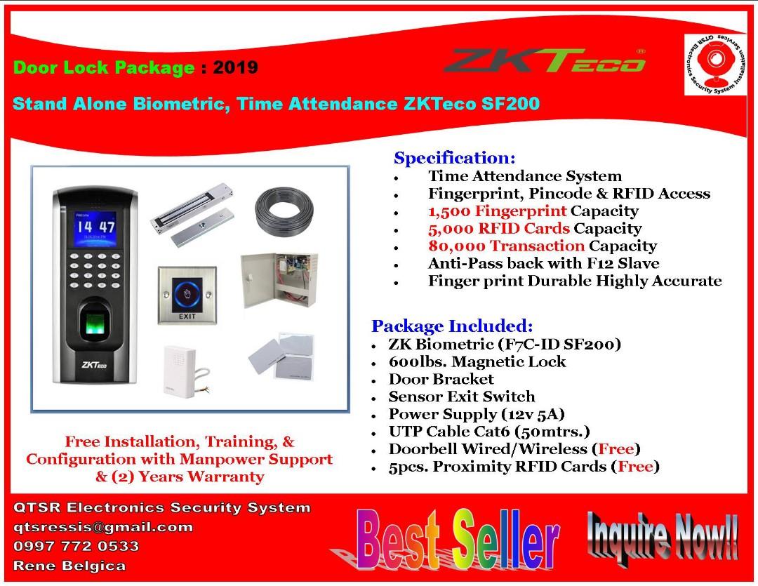Biometric Pin & Cards Access Door Lock Free Installation, Furniture ...