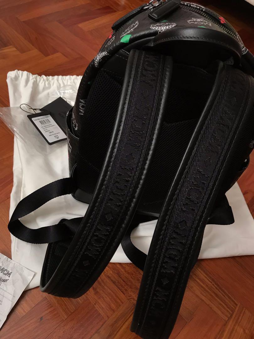 Brand New MCM Stark Backpack in Skyoptic Visetos (Spectrum Diamond Black), Women's Fashion, Bags ...