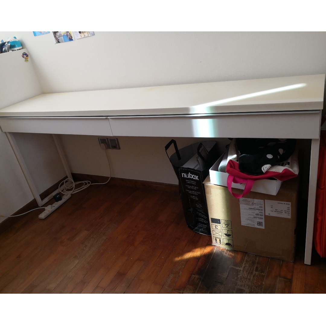 Ikea Besta Burs long desk, Furniture & Home Living, Furniture, Tables ...