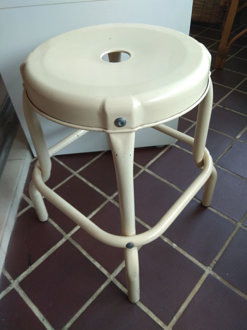 IKEA Raskog Cream Metal Stackable Stool, Babies & Kids, Baby Nursery ...