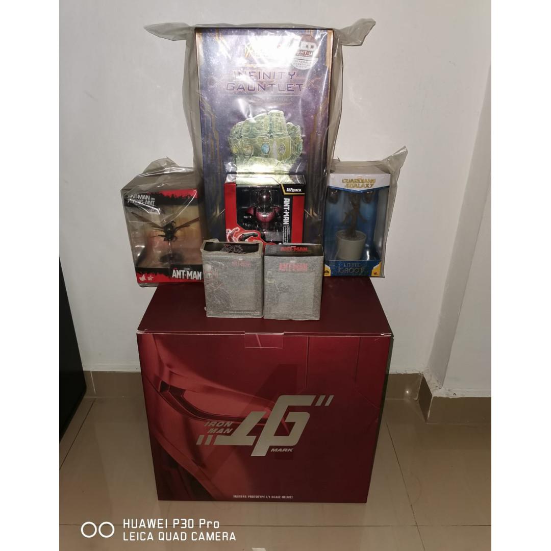 Iron Man Helmet, Ant Man, Groot and Infinity Gauntlet, Toys & Games ...