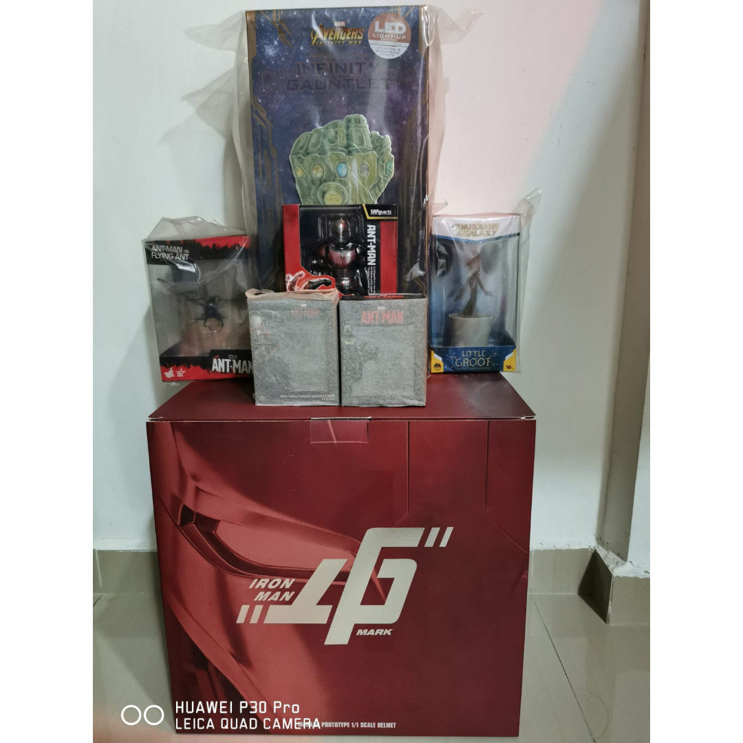 Iron Man Helmet, Ant Man, Groot and Infinity Gauntlet, Toys & Games ...