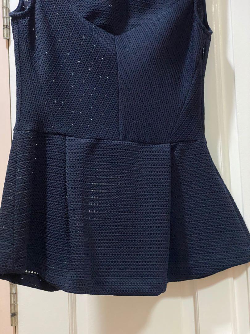 Mango Blue Bell Top, Women's Fashion, Tops, Blouses on Carousell