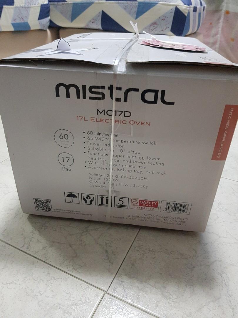 Mistral 17L electric oven, TV & Home Appliances, Kitchen Appliances ...