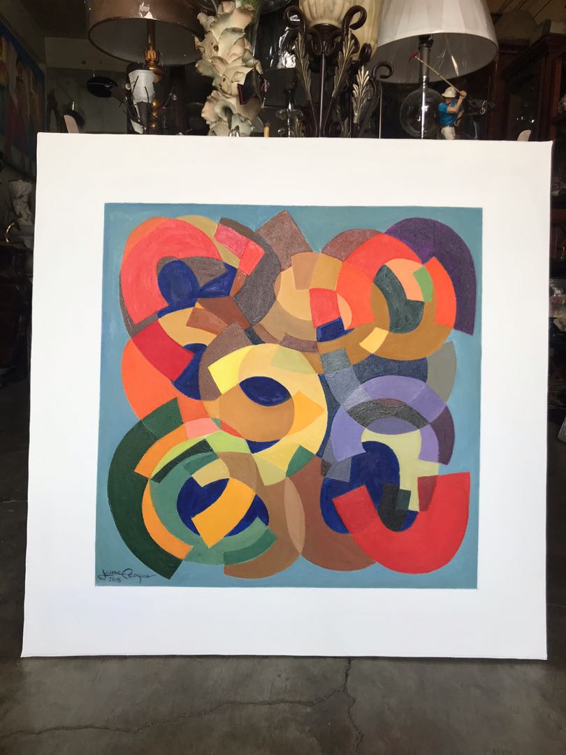 25 x 25 inches abstract painting by Jaime Roque , Hobbies & Toys ...