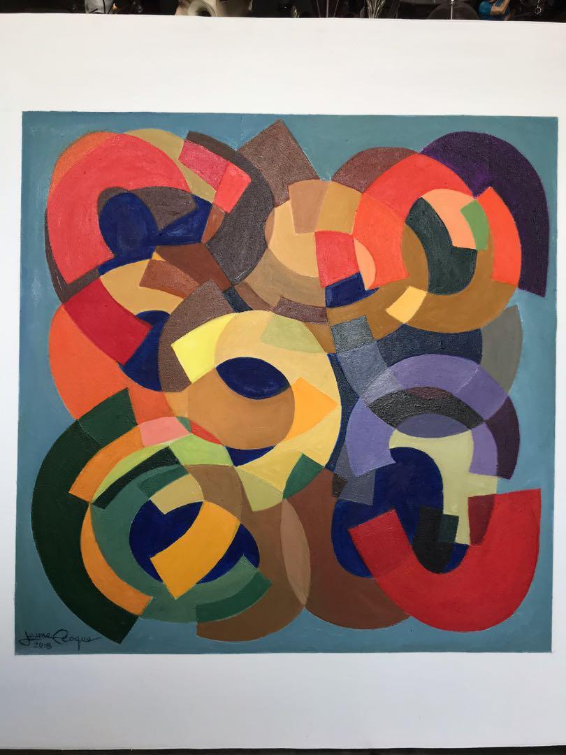 25 x 25 inches abstract painting by Jaime Roque , Hobbies & Toys ...