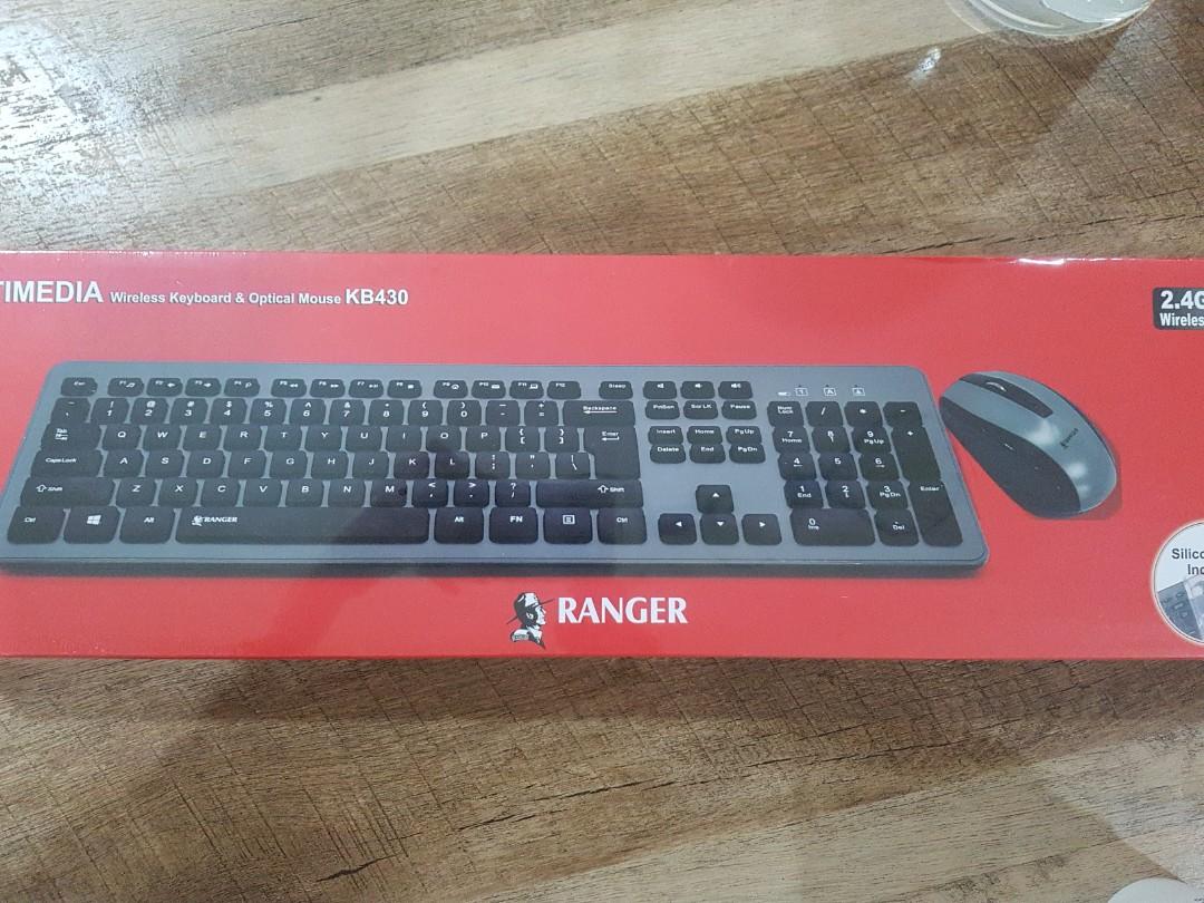 Ranger wireless keyboard and optical mouse kb430, Computers & Tech ...