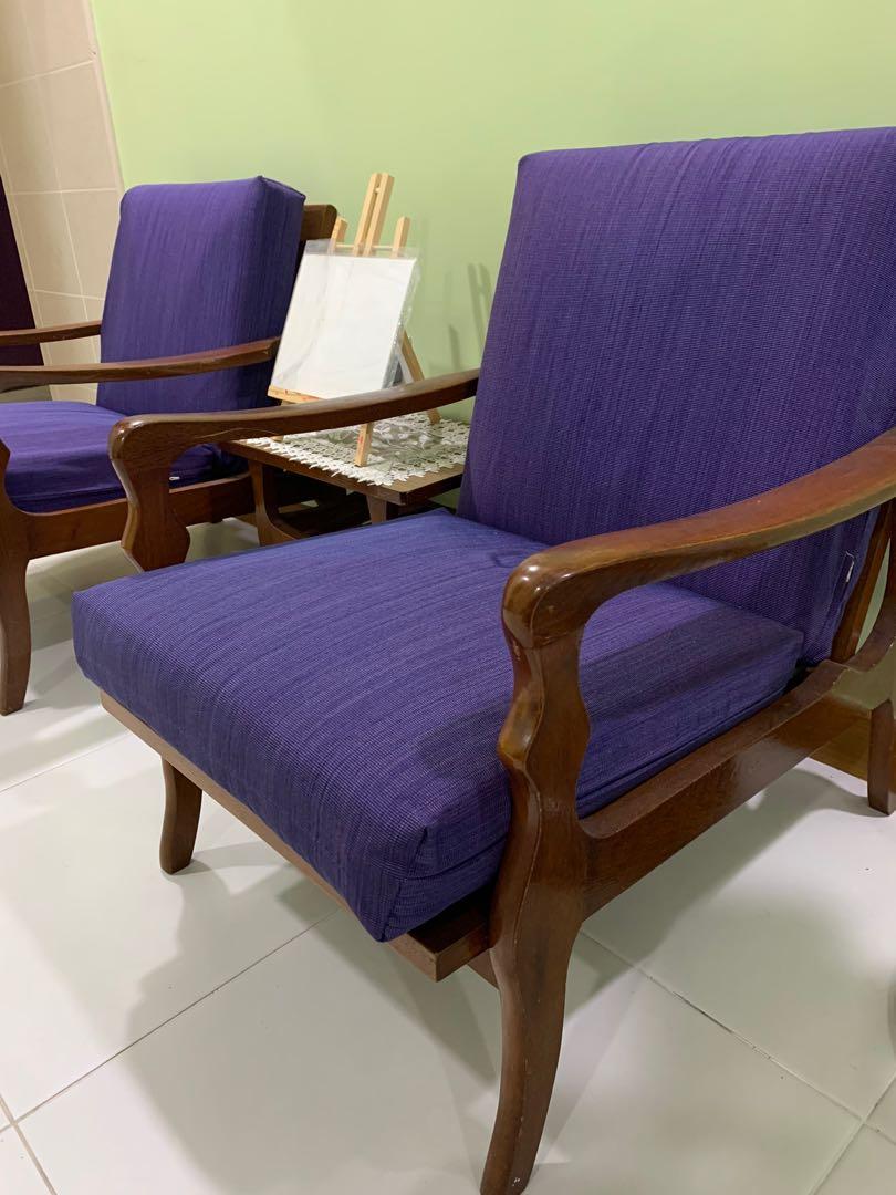 Vintage 5-seater Pak Awang Sofa Set, Furniture & Home Living, Furniture ...