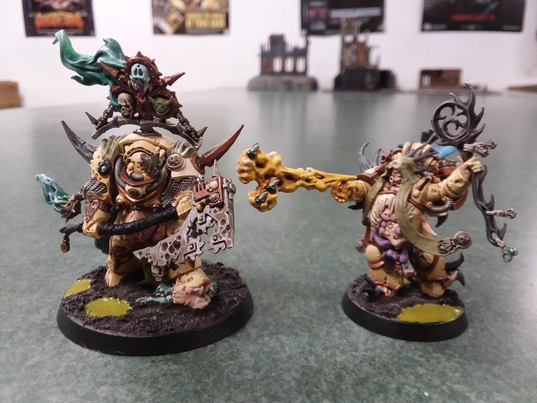 Warhammer 40K Chaos Nurgle Death Guard Lord of Contagion + Plaguecaster ...