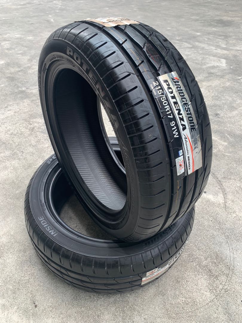 215/50/17 BRIDGESTONE Potenza RE003, Car Accessories, Tyres & Rims on Carousell