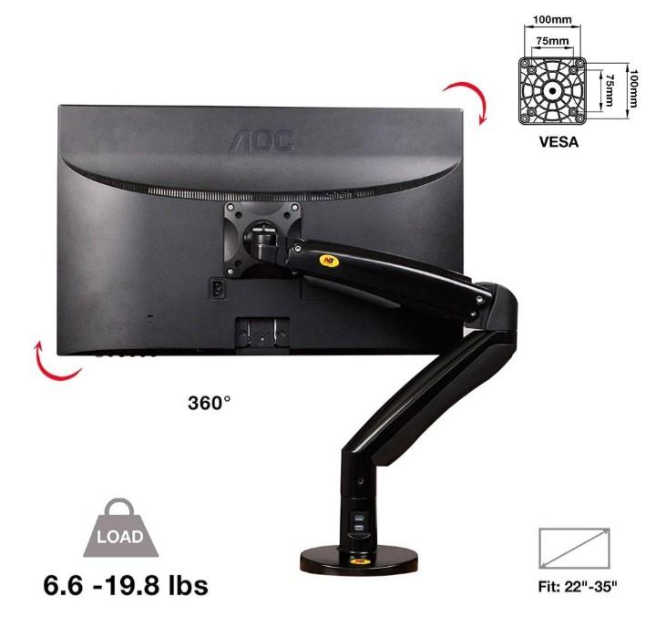 Desk Mount Bracket fits 22 to 35" Monitor, TV & Home Appliances, TV ...