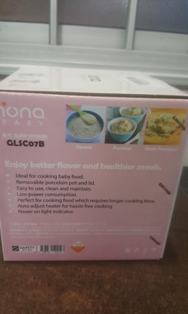 Iona Baby slow cooker 0.7L, Babies & Kids, Nursing & Feeding, Weaning ...