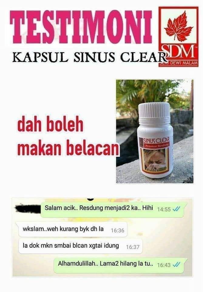 Jamu Sinus Clear Penawar Resdung, Everything Else on Carousell