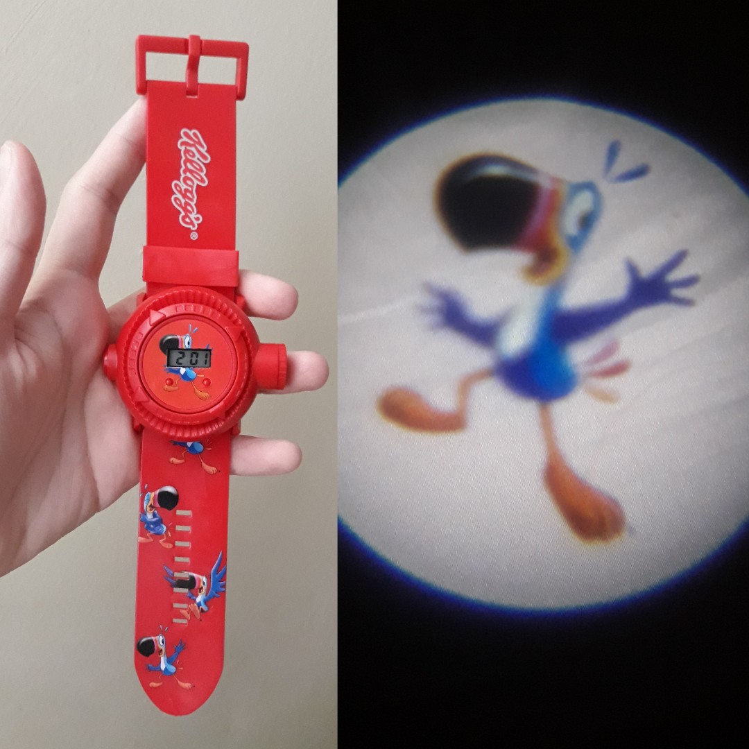 Kellogg's red projection watch, Hobbies & Toys, Toys & Games on Carousell