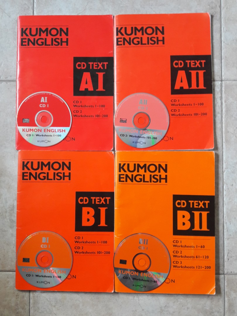 Kumon English CD Text AI, AII, BI & BII, Hobbies & Toys, Books ...