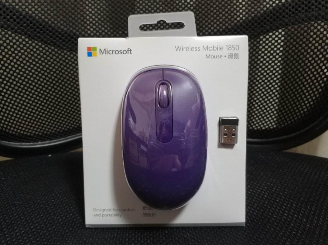 Microsoft Wireless Mobile Mouse 1850 (Purple), Computers & Tech, Parts ...
