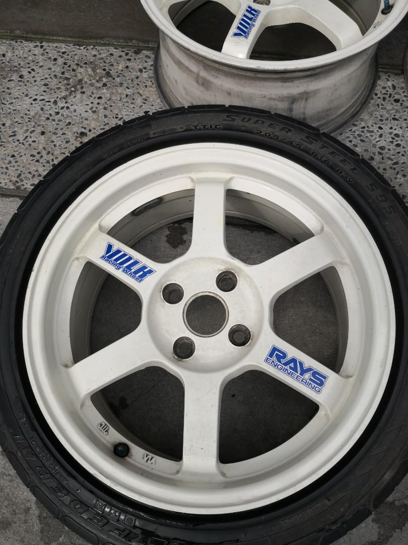 Rota Grid 1 size 16 with orig Rays Volk racing te37 stickers and kyoei ...