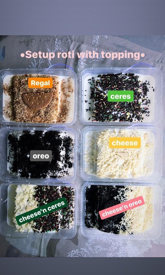 Setup Roti varian topping, Makanan & Minuman, Makanan Instan di Carousell