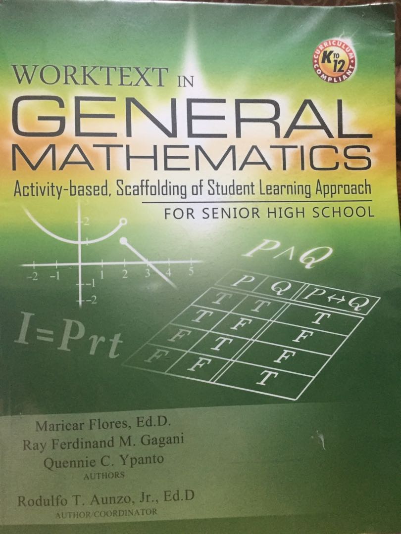 Worktext In General Mathematics Grade 11 SHS Books Hobbies Toys