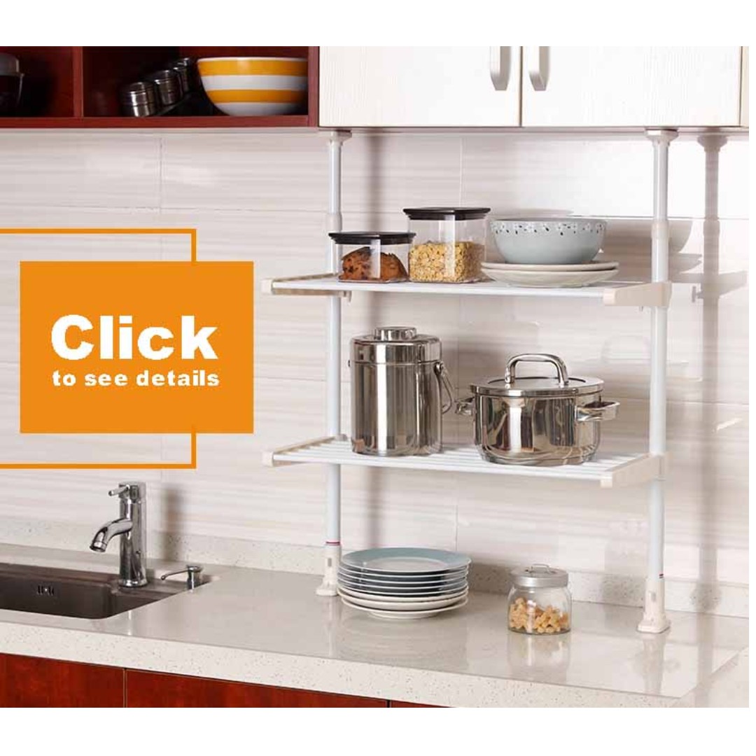 Kitchen Counter Top Shelf Rack, Furniture & Home Living, Bathroom ...