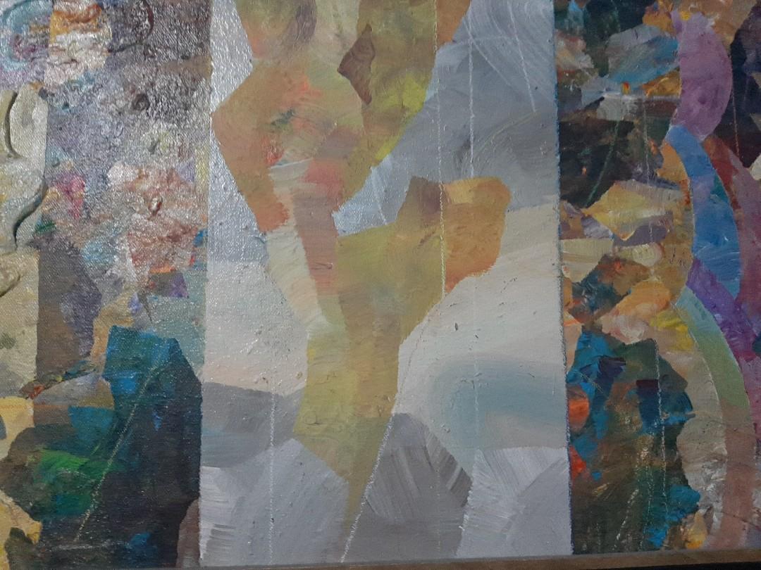 Aner Sebastian "Summer" original abstract painting with certificate of ...