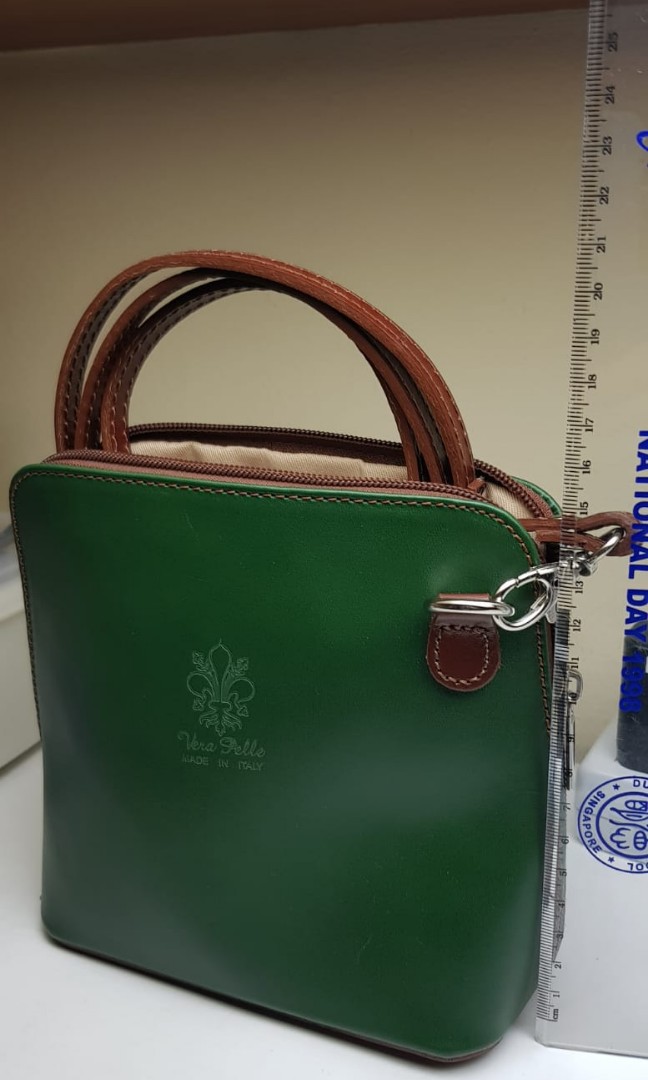 Brand New Vera Pelle Leather Sling Bag, Women's Fashion, Bags & Wallets ...