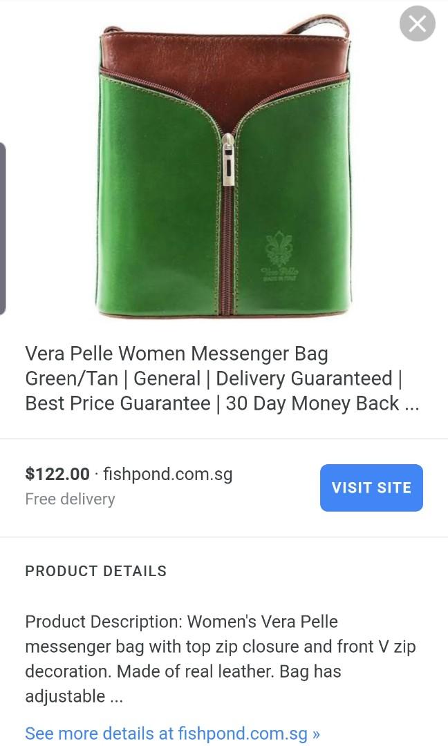 Brand New Vera Pelle Leather Sling Bag, Women's Fashion, Bags & Wallets ...